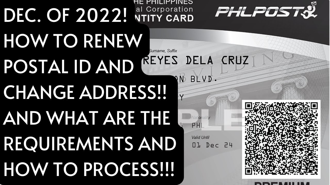 RENEWAL OF POSTAL ID OF BIOGRAPHIC DATA CHANGE ADDRESS StoryOfAnne RENEWAL OF POSTAL ID OF BIOGRAPHIC DATA CHANGE ADDRESS StoryOfAnne