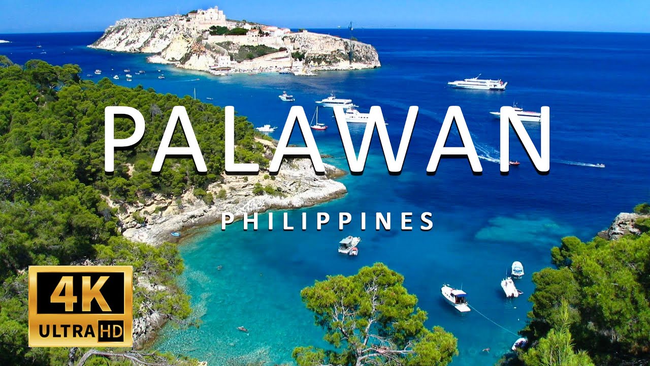 FLYING OVER PALAWAN (4K UHD) - Relaxing Music Along With Beautiful ...