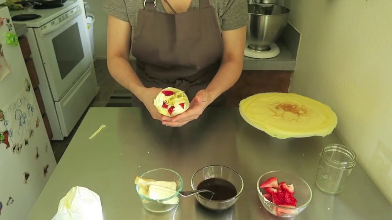 Easy Homemade Japanese-Style Crepes - YouTube