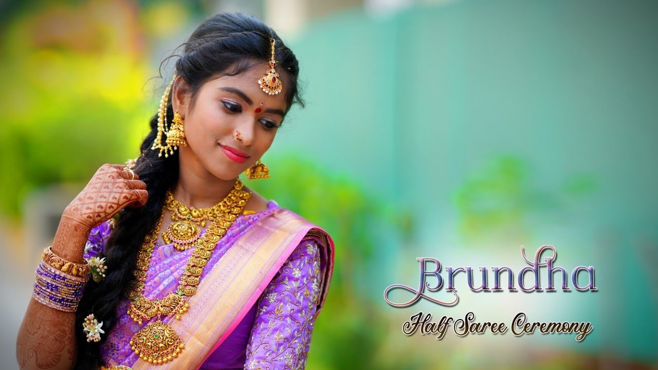 Brundha half saree function - YouTube