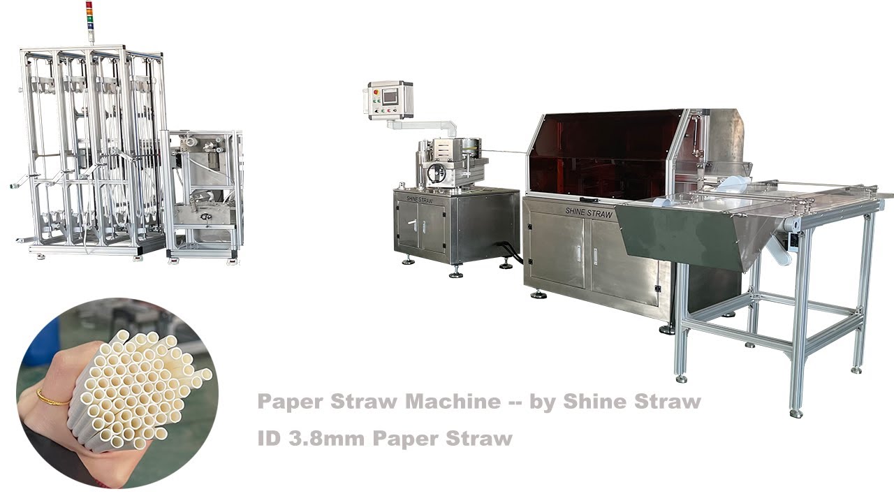 Paper straw machine - to India, test ID3.8mm Paper Straw - YouTube