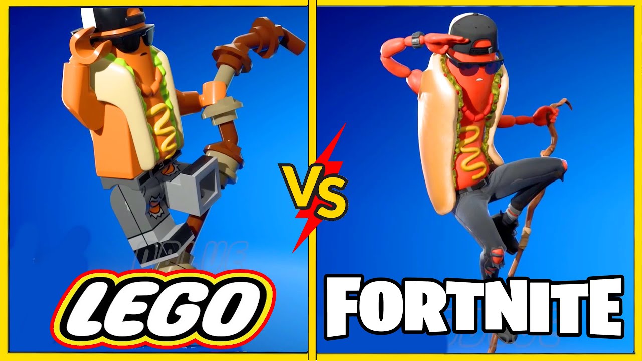 LEGO Skin VS Default Skin! The Brat with All Emotes and Dances Ever ...