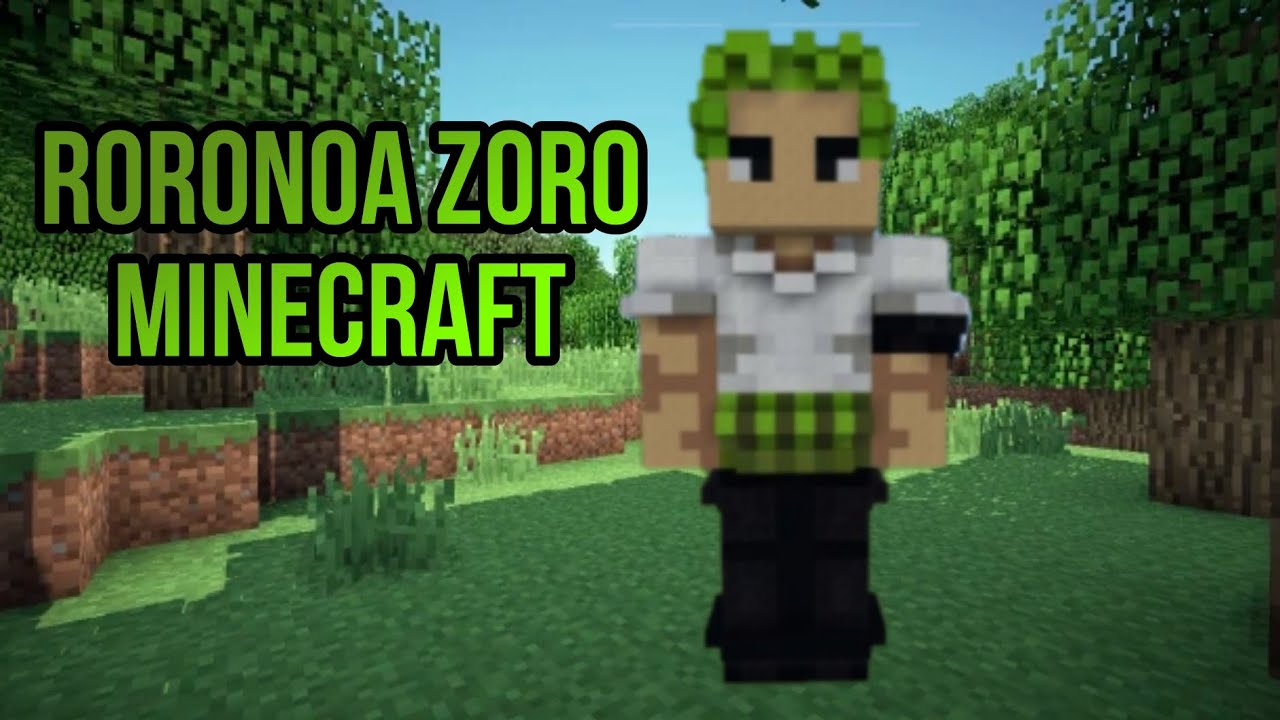 Je construire Roronoa Zoro dans minecraft - YouTube