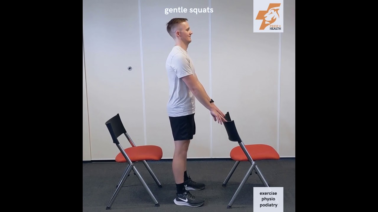 Falls Prevention Exercises - Gentle Squats - YouTube