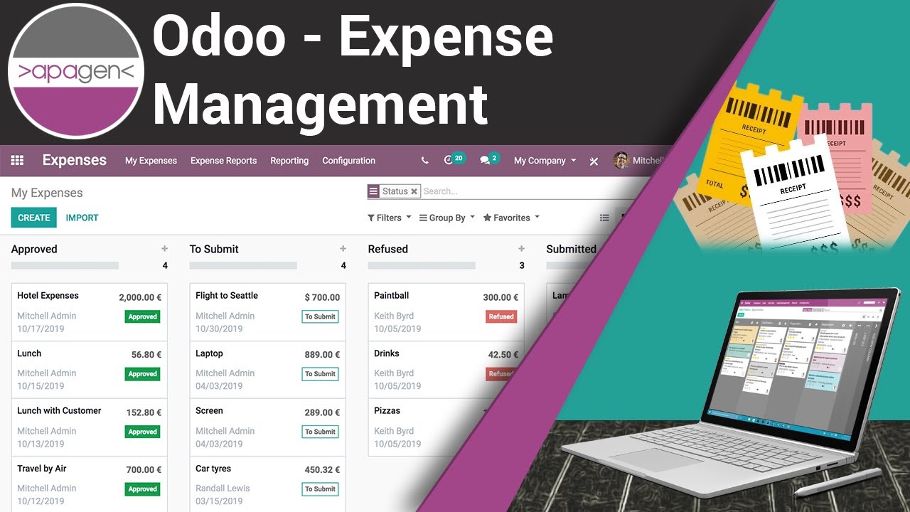 Odoo Demo - Expense Management | Apagen Solutions Pvt. Ltd. (Odoo ...