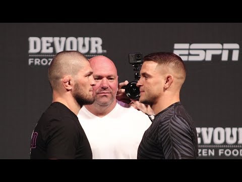 Khabib Nurmagomedov vs. Dustin Poirier Face Off