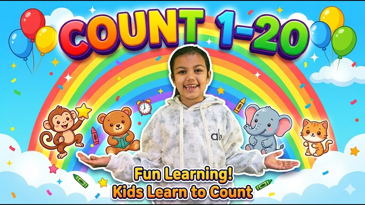 Counting 1–20 🎈 Fun Kids Learning | Play & Learn with Prana - YouTube