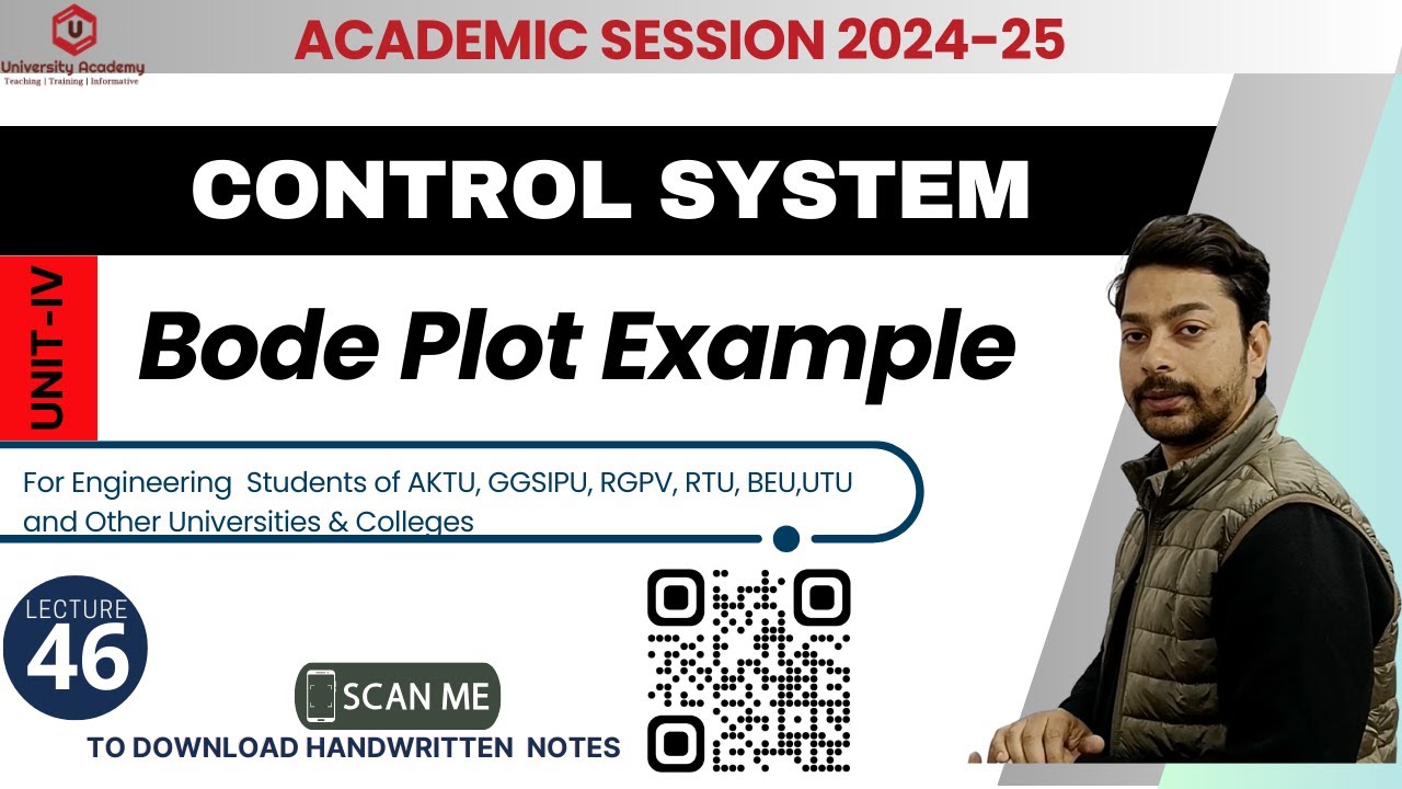 CS46: Bode Plot Numerical Problems | Bode plot in control system | Bode Plot Example Explained ...