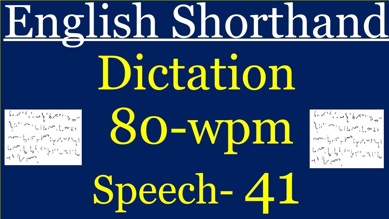 English Shorthand dictation/skill test of Stenography in english at 80 ...
