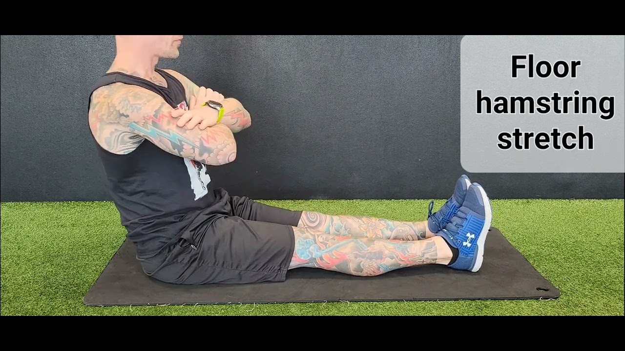 Floor hamstring stretch - YouTube