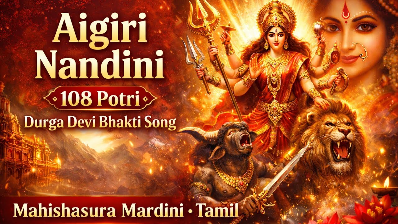 Aigiri Nandini 108 Potri | Durga Devi Bhakti Song | Mahishasura Mardini ...