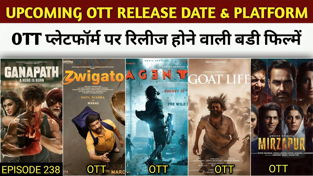 Upcoming OTT Release Movies | Agent OTT | Zwigato OTT | The Goat Life ...