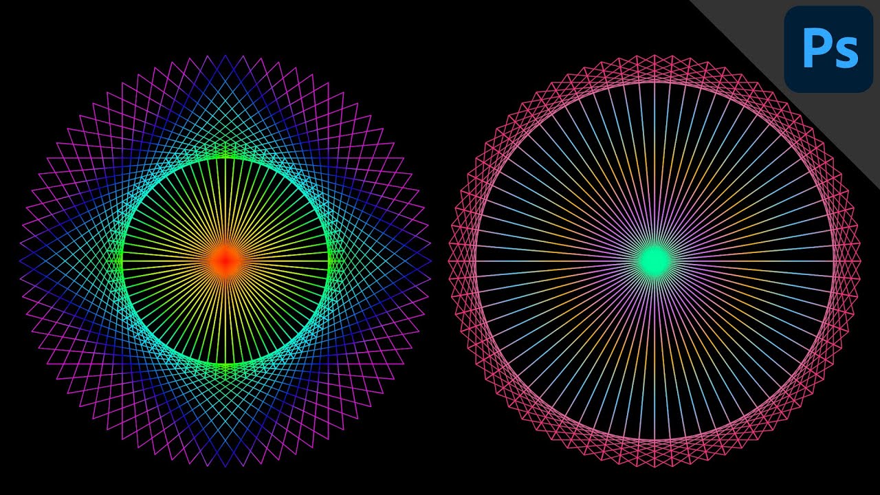 Gradient Spirograph With Triangle 2 Styles Photoshop Tutorial Tips And Tricks Youtube