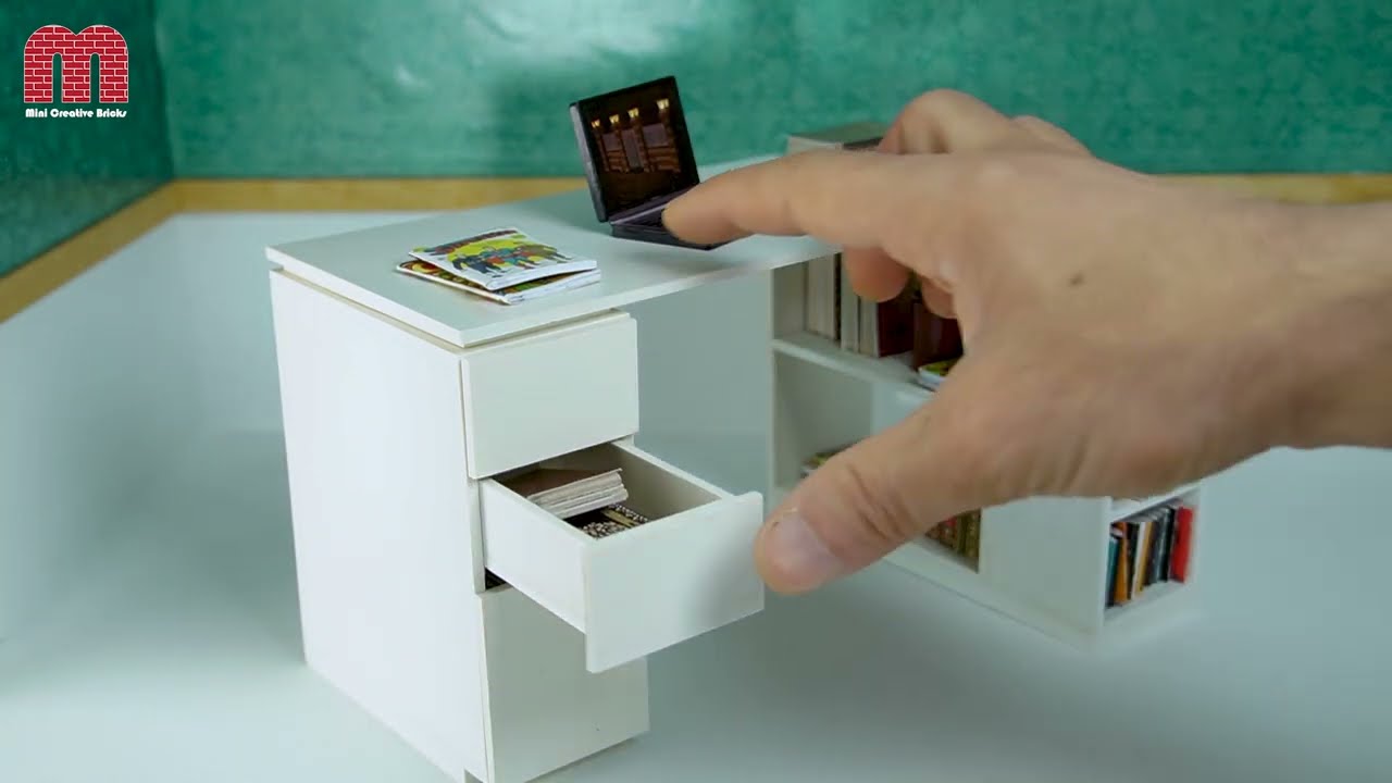 How To Make Miniature Desk - Diy Dollhouse Desk Using PVC - YouTube