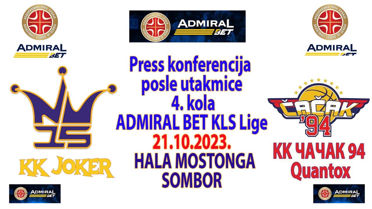 Press konferencija KK Joker KK Cacak 94 QUANTOX - 21.10.2023. - YouTube