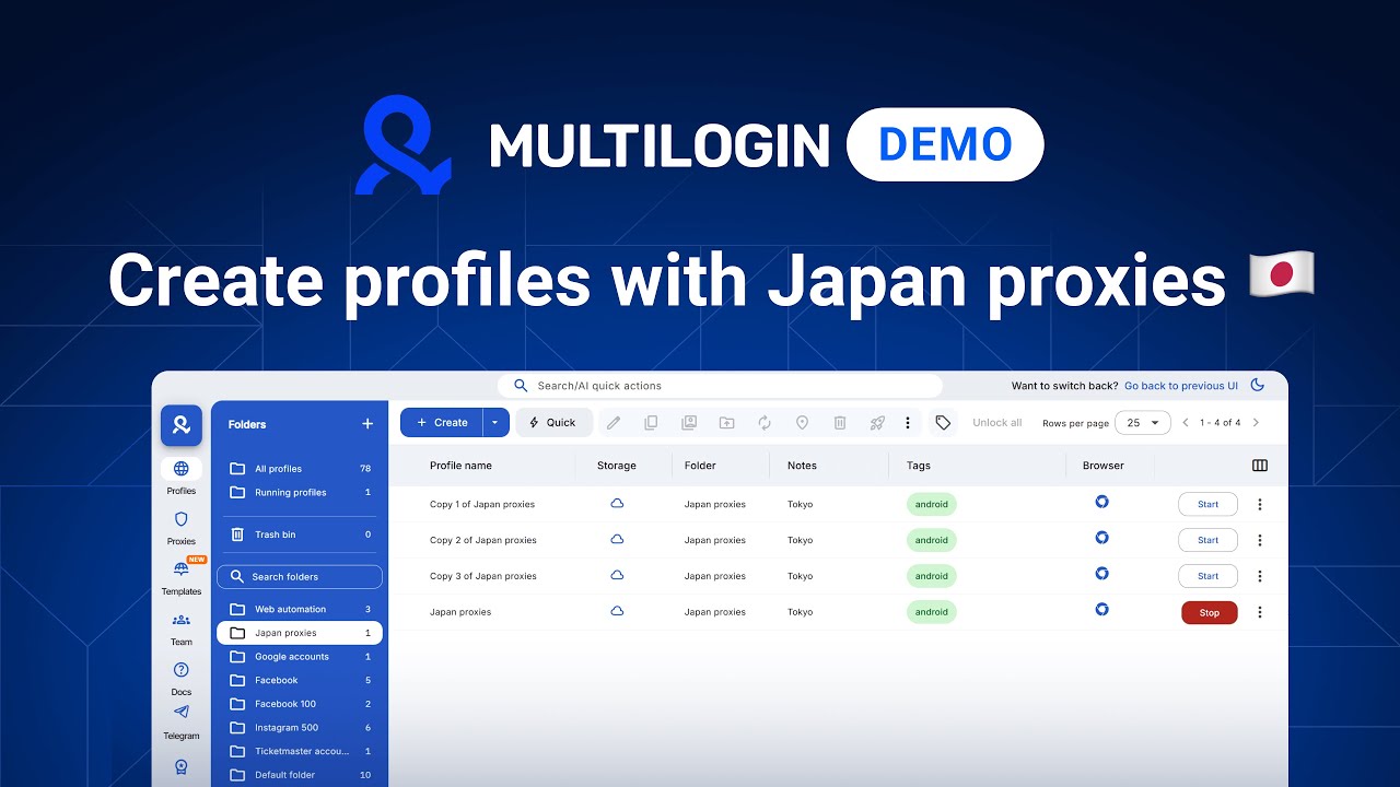 Create browser profiles with Japan built-in proxies - YouTube