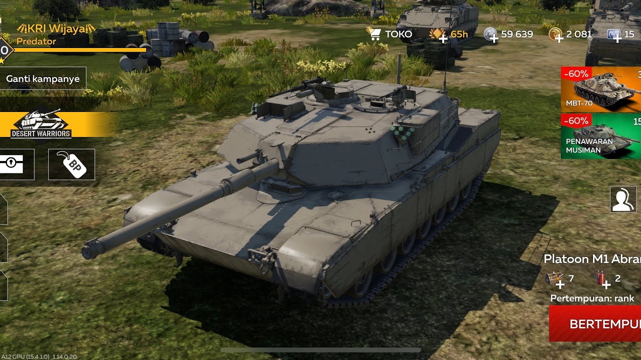 M1 Abrams || war thunder mobile || gameplay - YouTube