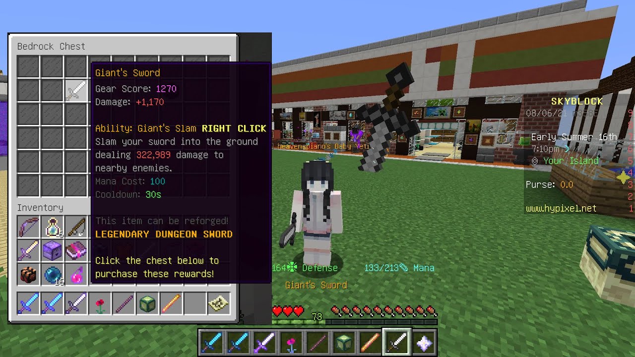 [Hypixel SkyBlock] Dropping Giant's Sword on 5th Run (my first S+ on ...