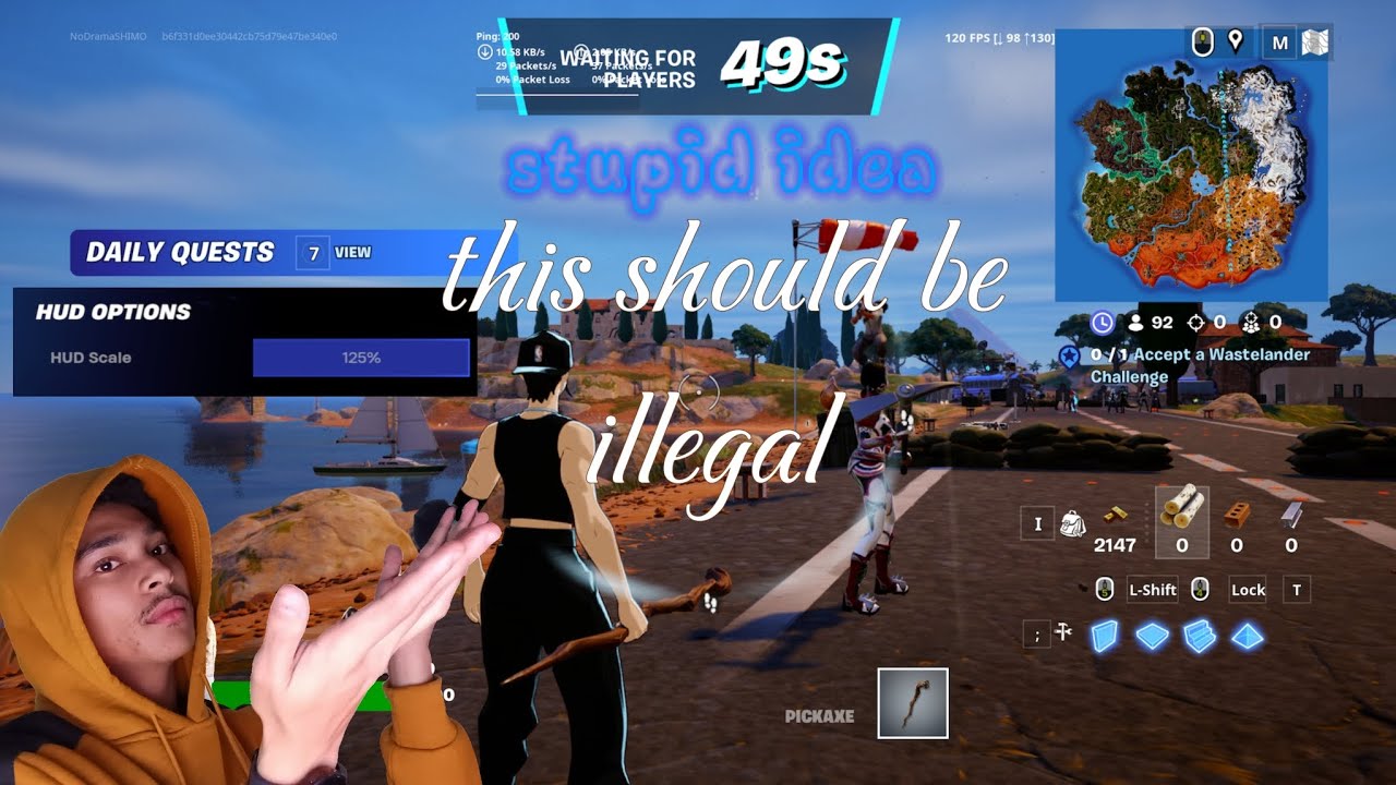 Playing with 125 HUD Scale settings - YouTube