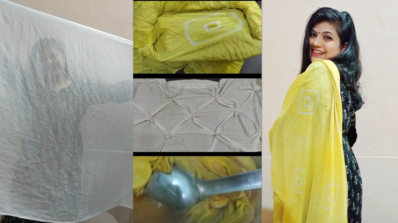 NATURAL DYEING WITH TURMERIC |HOW TO NATURAL DYE|TURMERIC TIE- DYE|HOW ...