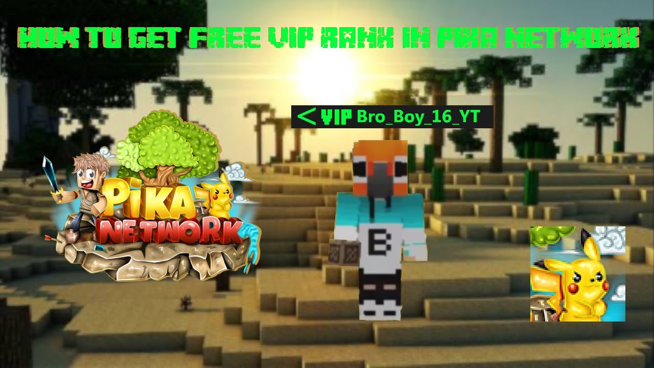 How To Get A Free VIP Rank In Pika Network (Outdated) (But still same ...