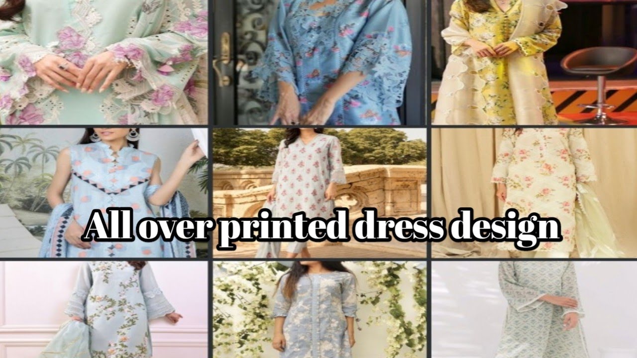 Same dress design for girl| Lace wale printed suite k design| Hooriya ...