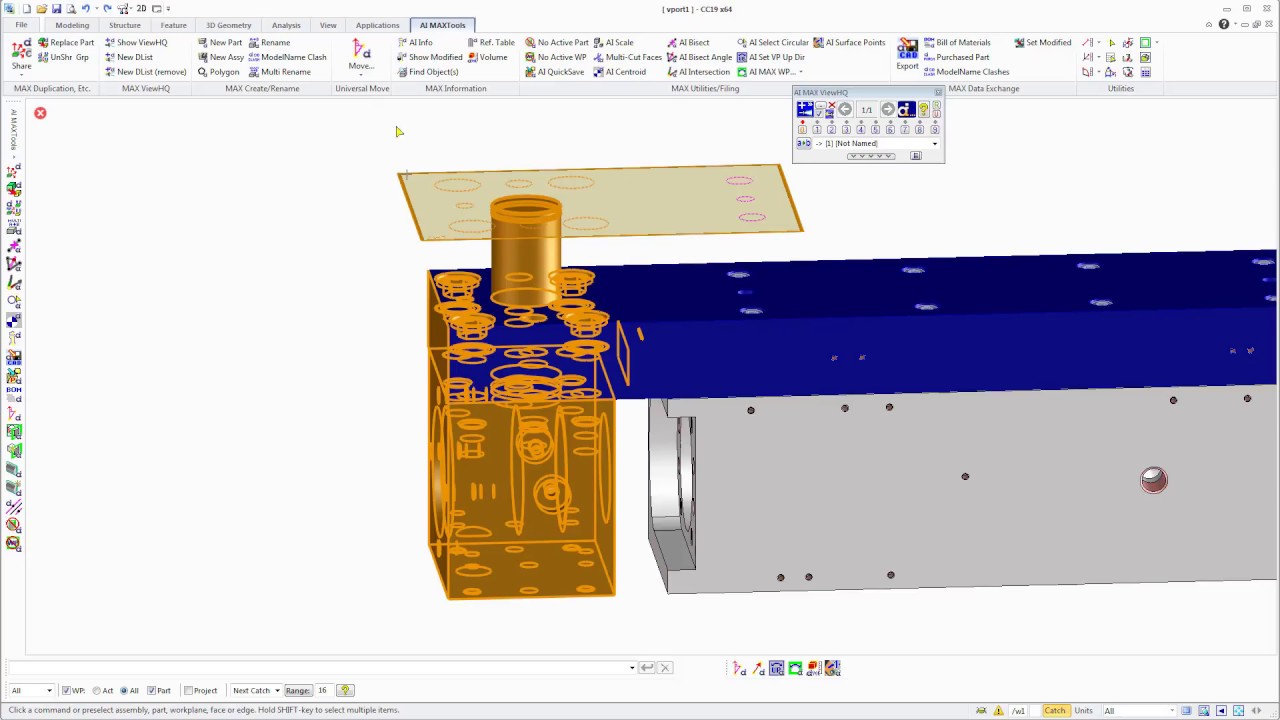 AI Universal Move 2 Points in Direction -- AI MAXTools for Creo Elements/Direct (CoCreate) - YouTube