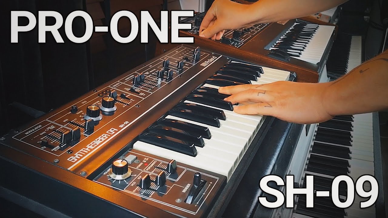 Roland SH-09 and Sequential Circuits Pro-One connected together - YouTube