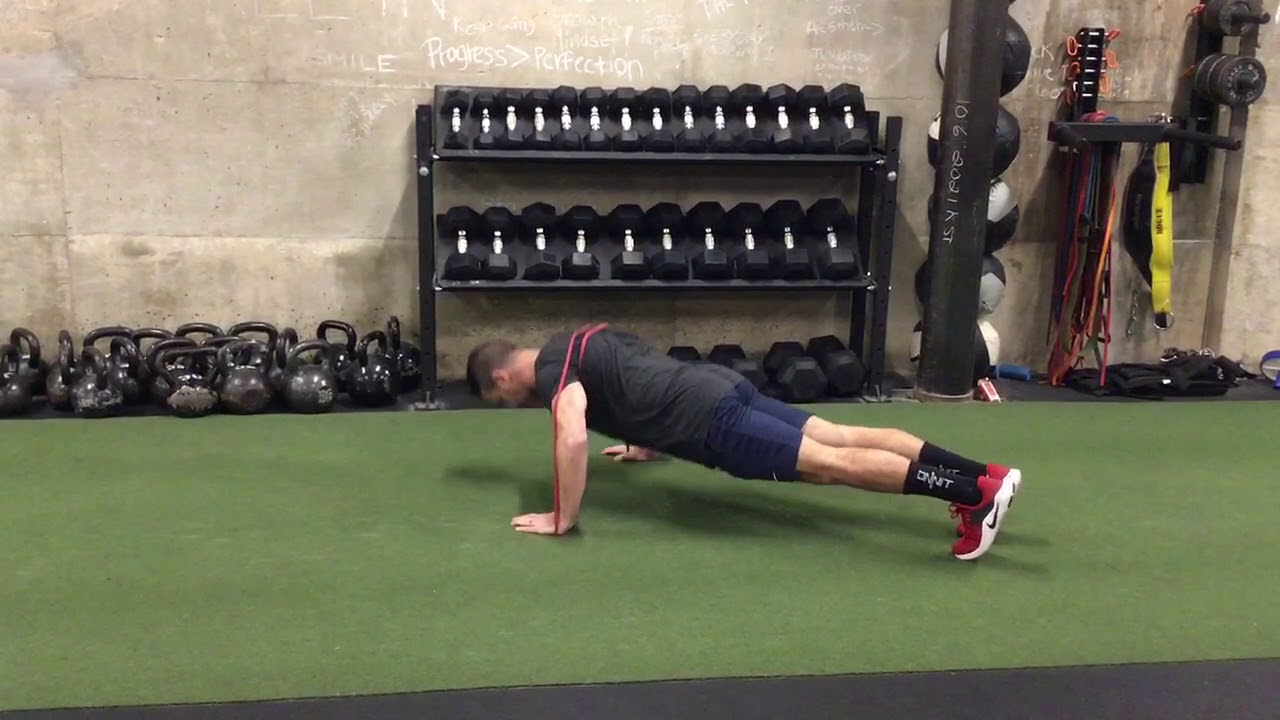 Resistance Band Push-up - YouTube