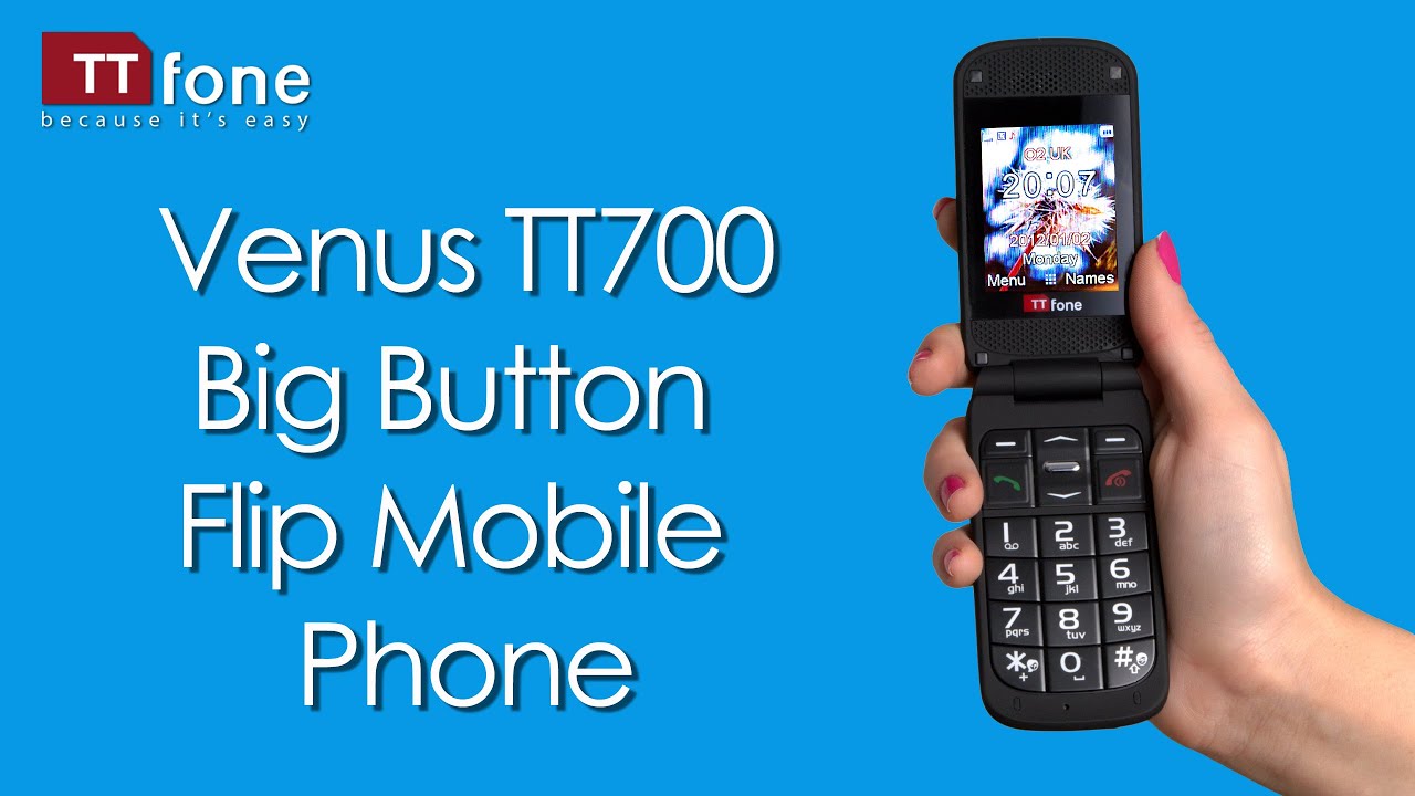 TTfone Venus TT700 Big Button Flip Mobile Phone Easy to Use Simple ...