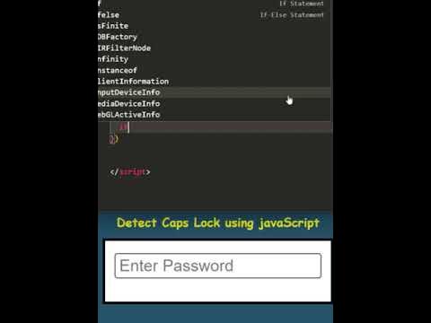 Detect Caps Lock Using #JavaScript #javascriptengineer #short #shorts #shortsfeed #shortvideo ...