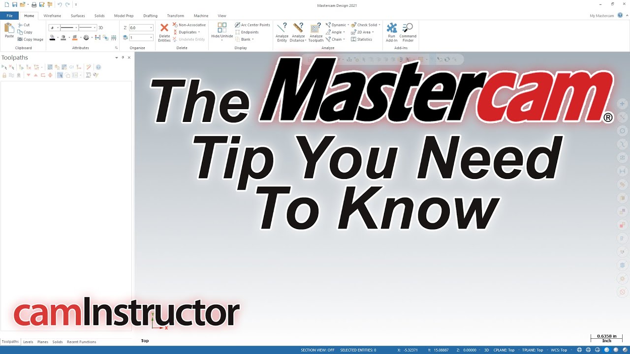 The Mastercam Tip You Need to Know - YouTube