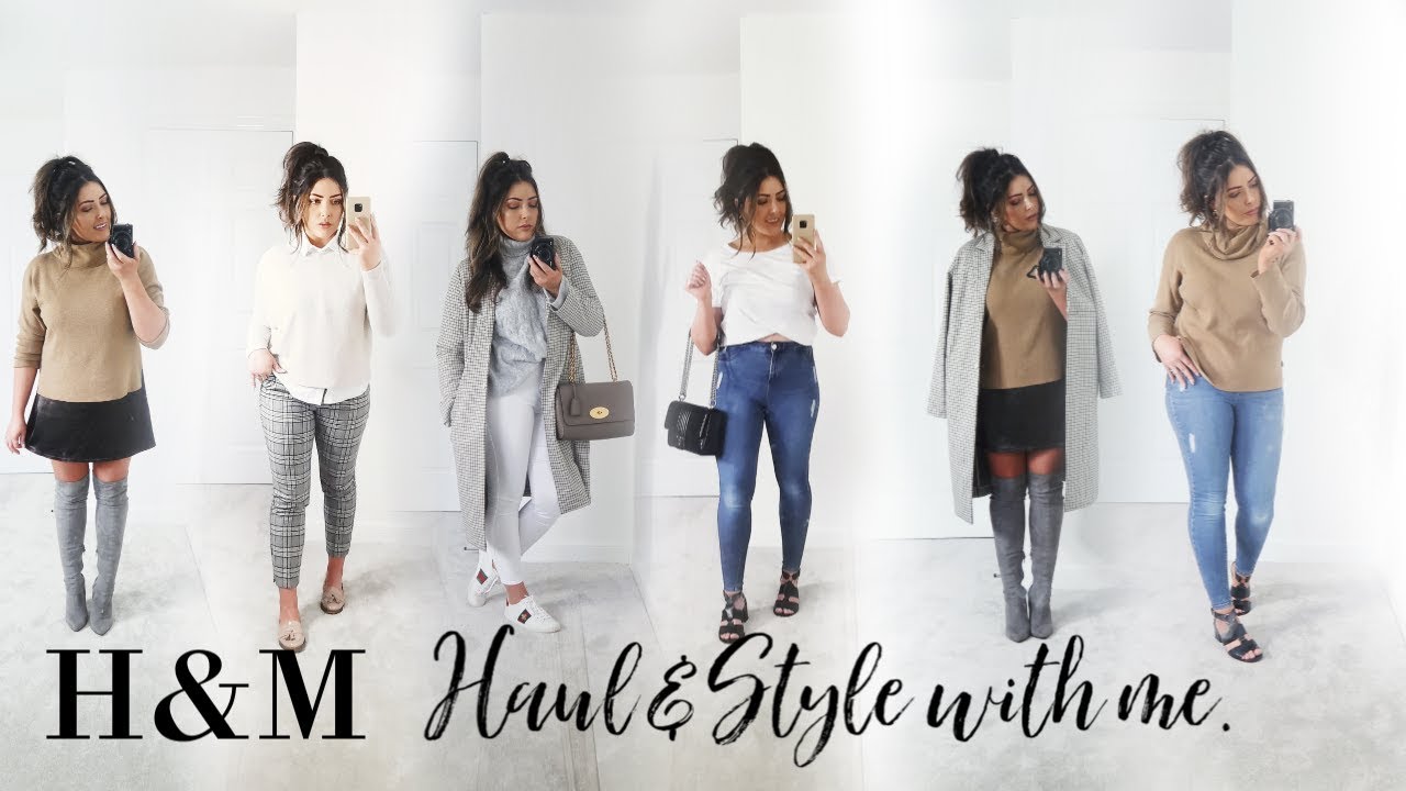 H&M HAUL & STYLE WITH ME BASICS/NEUTRALS - YouTube