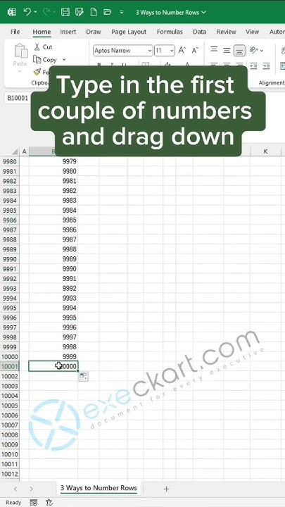 3 Ways to Number Row in Excel #exceltips #excel2024 #excelhacks #excelformula #exceltricks - YouTube