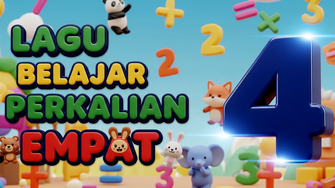 Lagu Perkalian 4 (Empat) 🎶 Lagu Anak Indonesia Belajar Matematika ...