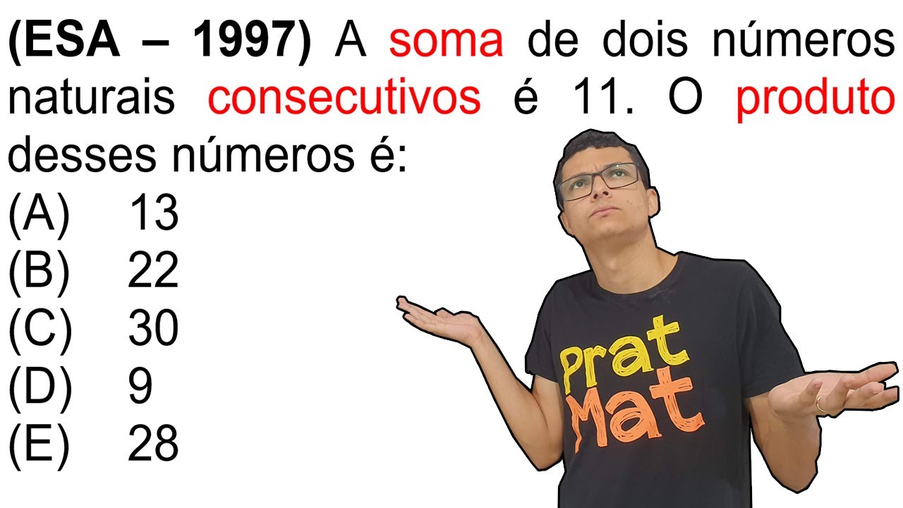 🔷CONSEGUE ACERTAR ?!! A soma de dois números CONSECUTIVOS É 11. Qual o ...