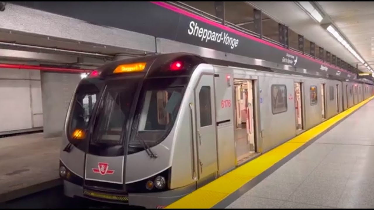 TTC Subway Ride on line 4 from Sheppard-Yonge Station to Bessarion ...
