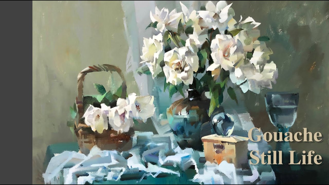 Beauty of Flower / Gouache / Painting / Still Life / Demo - YouTube