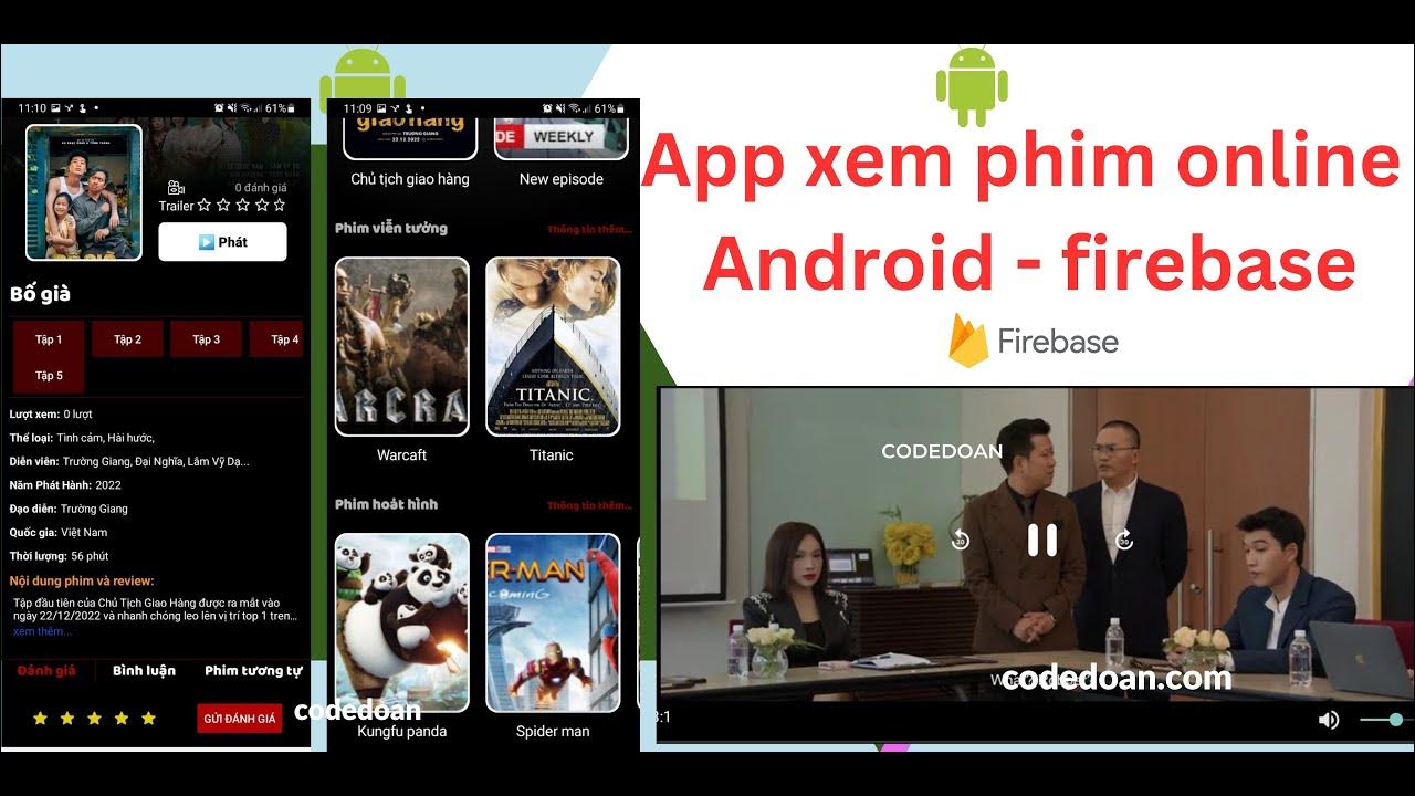 Source code Android | App xem phim online [Movie] ngôn ngữ java csdl ...
