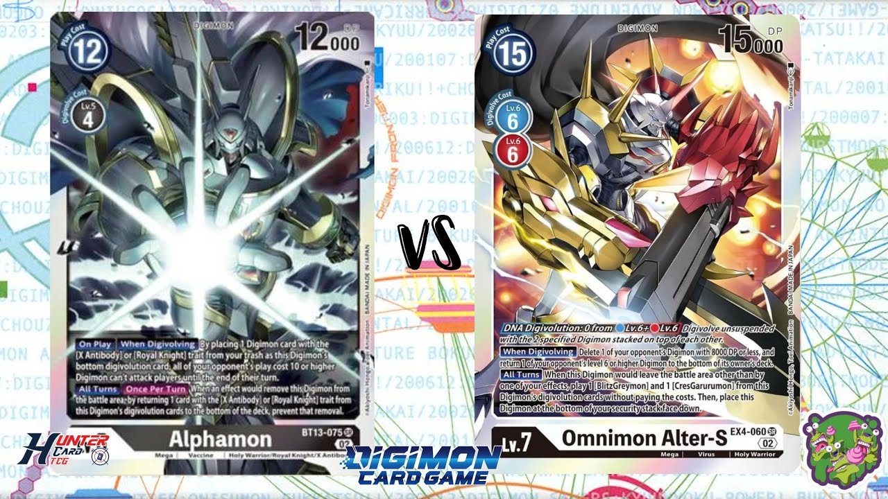 DIGIMON TCG: Alphamon (Black) vs Omnimon Alter-S (Black) - YouTube