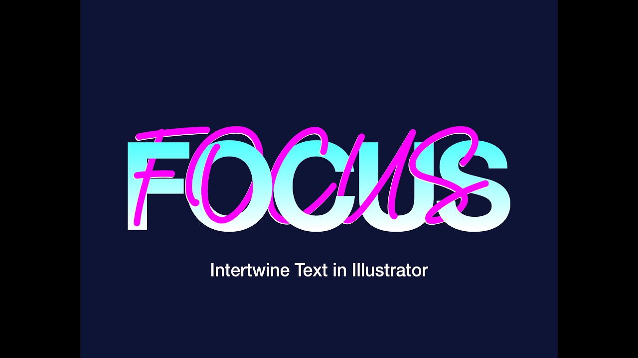How To Create Intertwine Text In Illustrator - Tutorials - YouTube