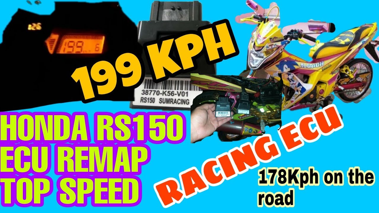 ECU REMAP/HONDA RS150/RACING ECU INSTALLED/199KPH/LAKAS HATAK/UPGRADING ...