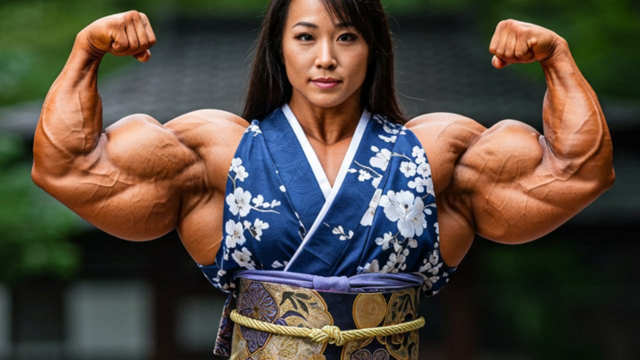 CHINESE FEMALE BODYBUILDER WITH STEEL BICEPS : Z YUJIE - YouTube