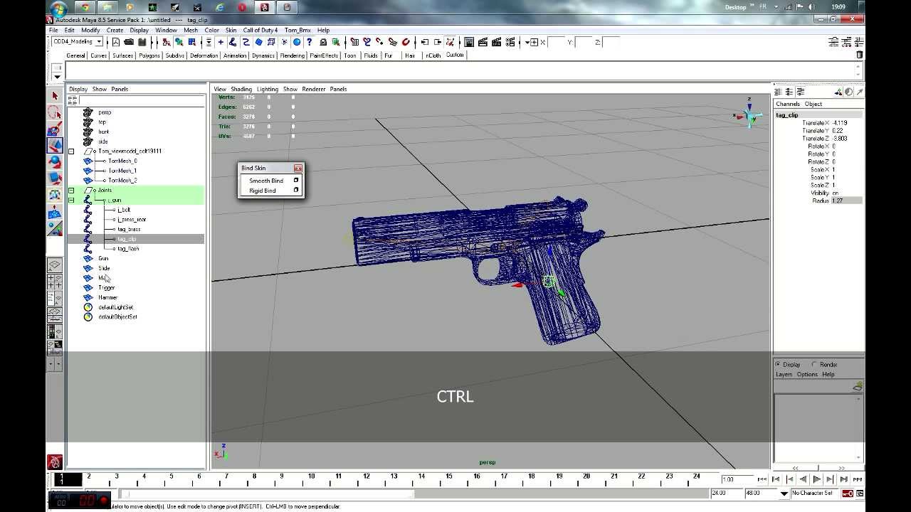 Maya 8.5 | Create a new Custom Model [No Animations] - YouTube