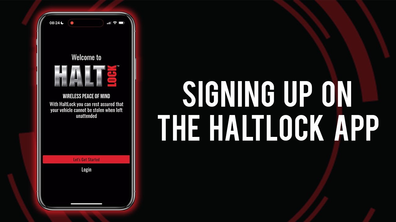 Signing up on the HaltLock App - YouTube