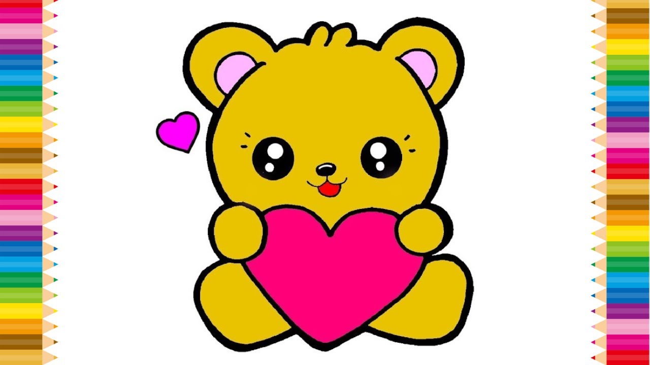 How to Draw a Cute Bear 🐻 Easy Step-by-Step Tutorial for Kids! - YouTube