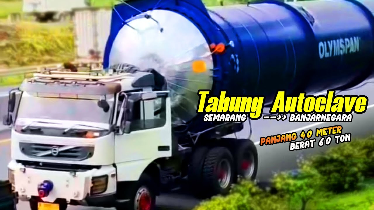 Truk Muat Tabung Raksasa Dari Semarang Sampai Banjarnegara Panjang 40 M ...