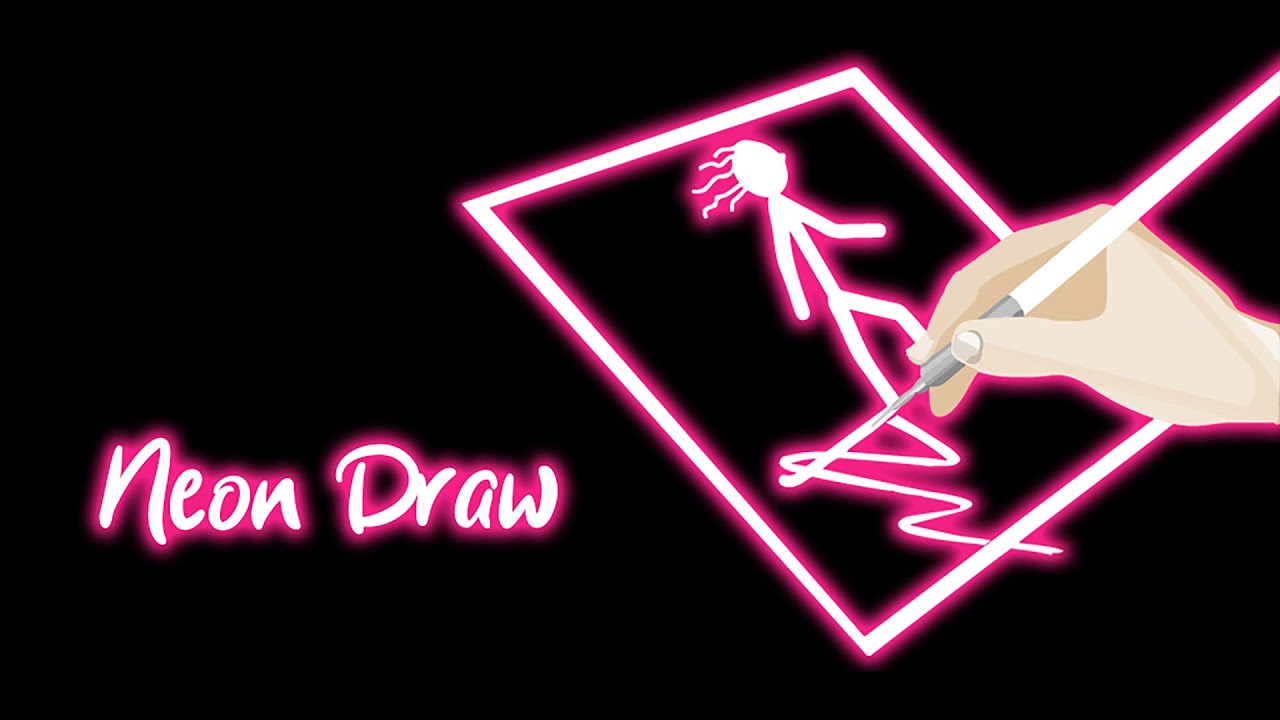 Neon Draw - Glow Draw | Apps to draw on cute photos - YouTube