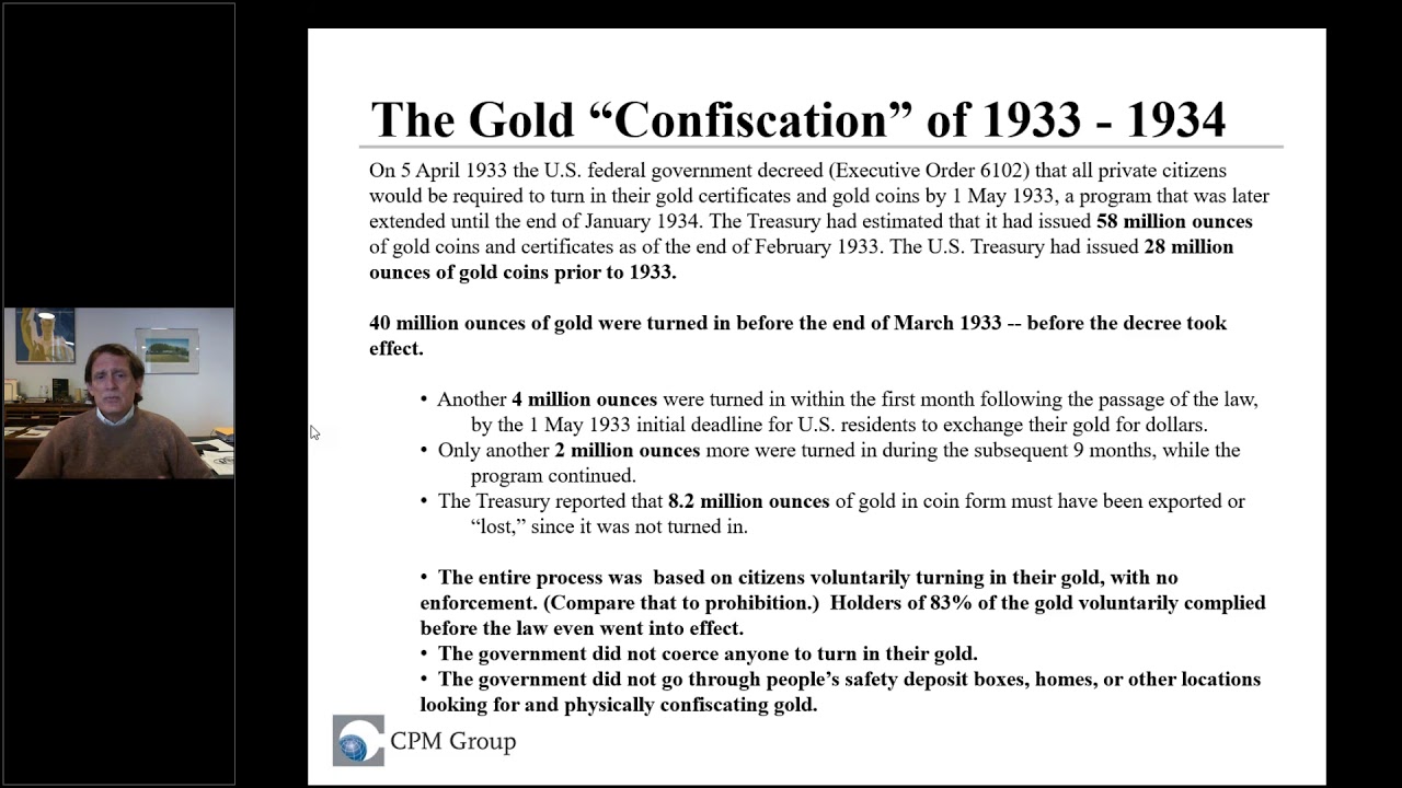 CPM Group - Politics and Gold, The Lessons of 1933 - Jeffrey Christian ...