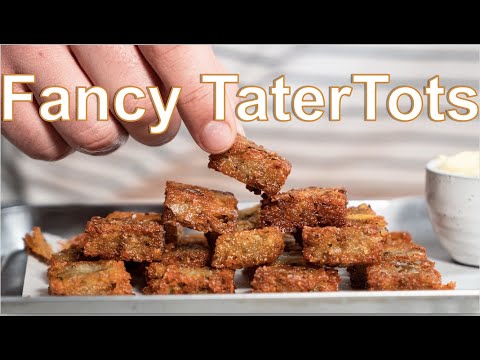 How to make fancy restaurant TATER TOTS at home - YouTube